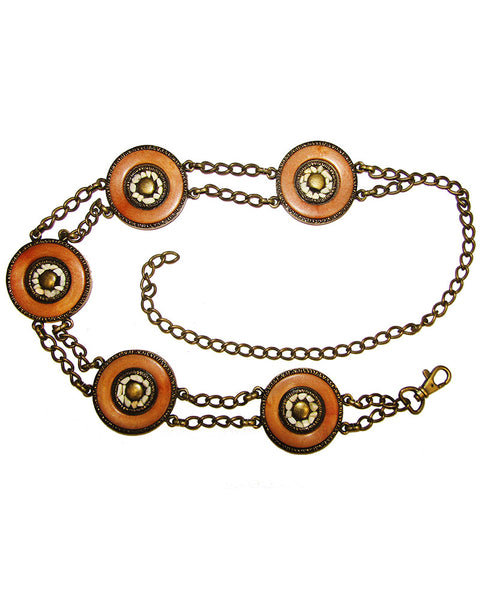 Vintage Embellished Ring Chain Belt – Leatherock